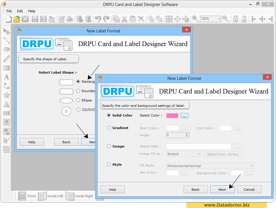 Card and label maker software | student employee picture id badges stickers